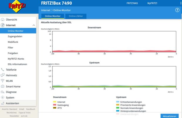 Fritz!Box Internet-Auslastung anzeigen - so geht's » Xgadget.de